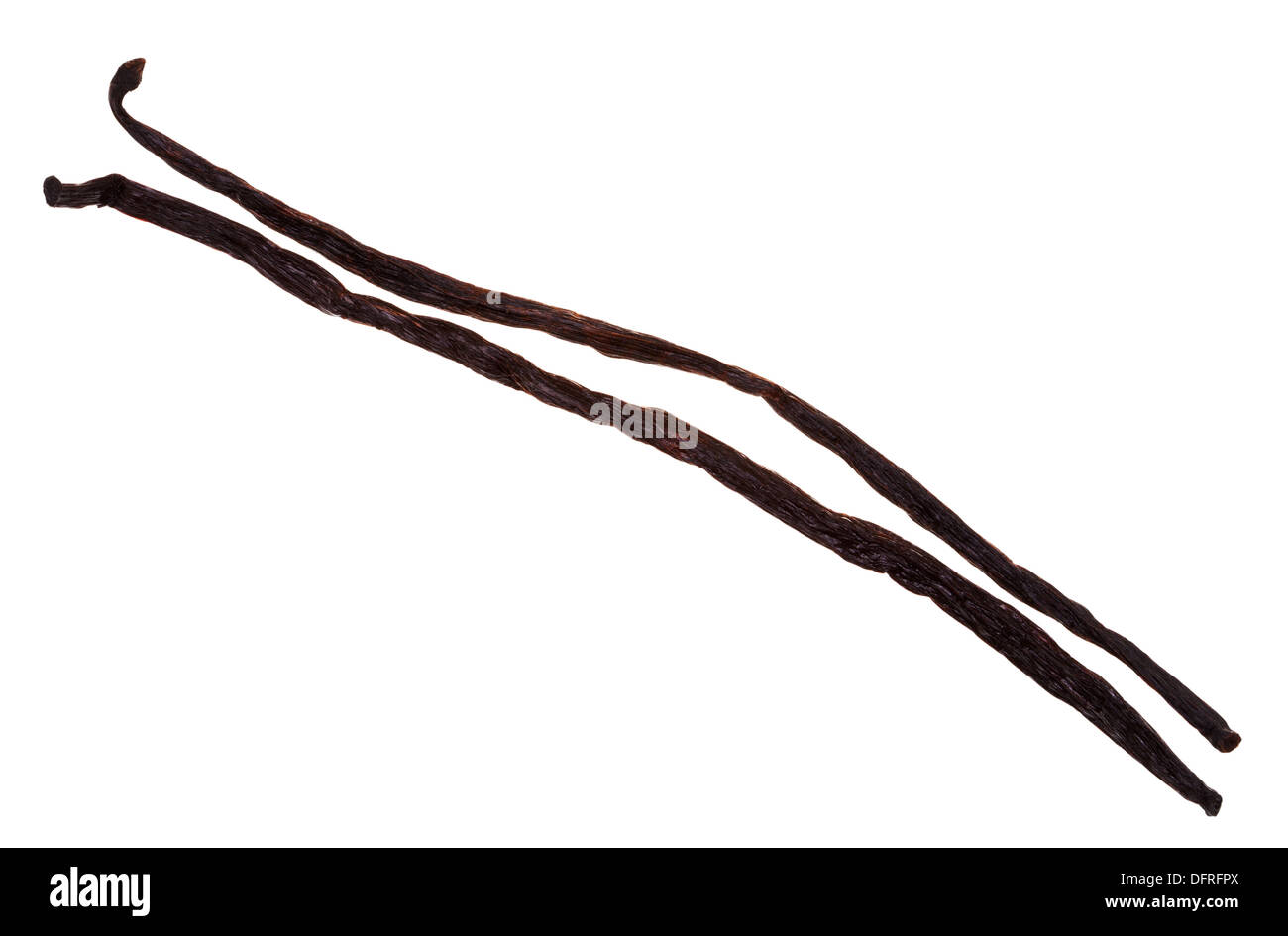 dried vanilla pods isolated on white background Stock Photo - Alamy