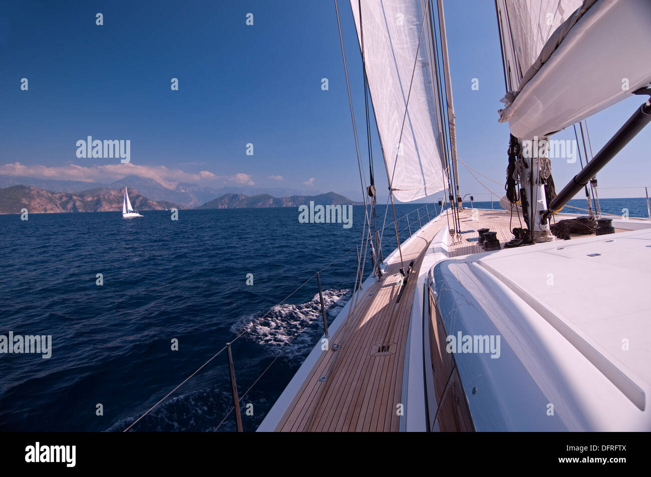 Sailing in Fethiye Bay Turkey Stock Photo - Alamy