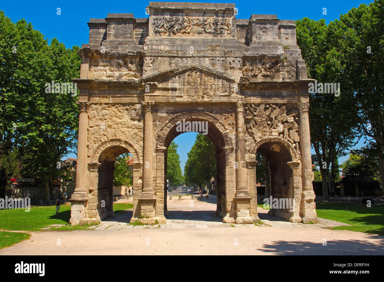 Roman Triumphal Arch of Orange, Orange. Vaucluse, Provence-Alpes-Côte d ...