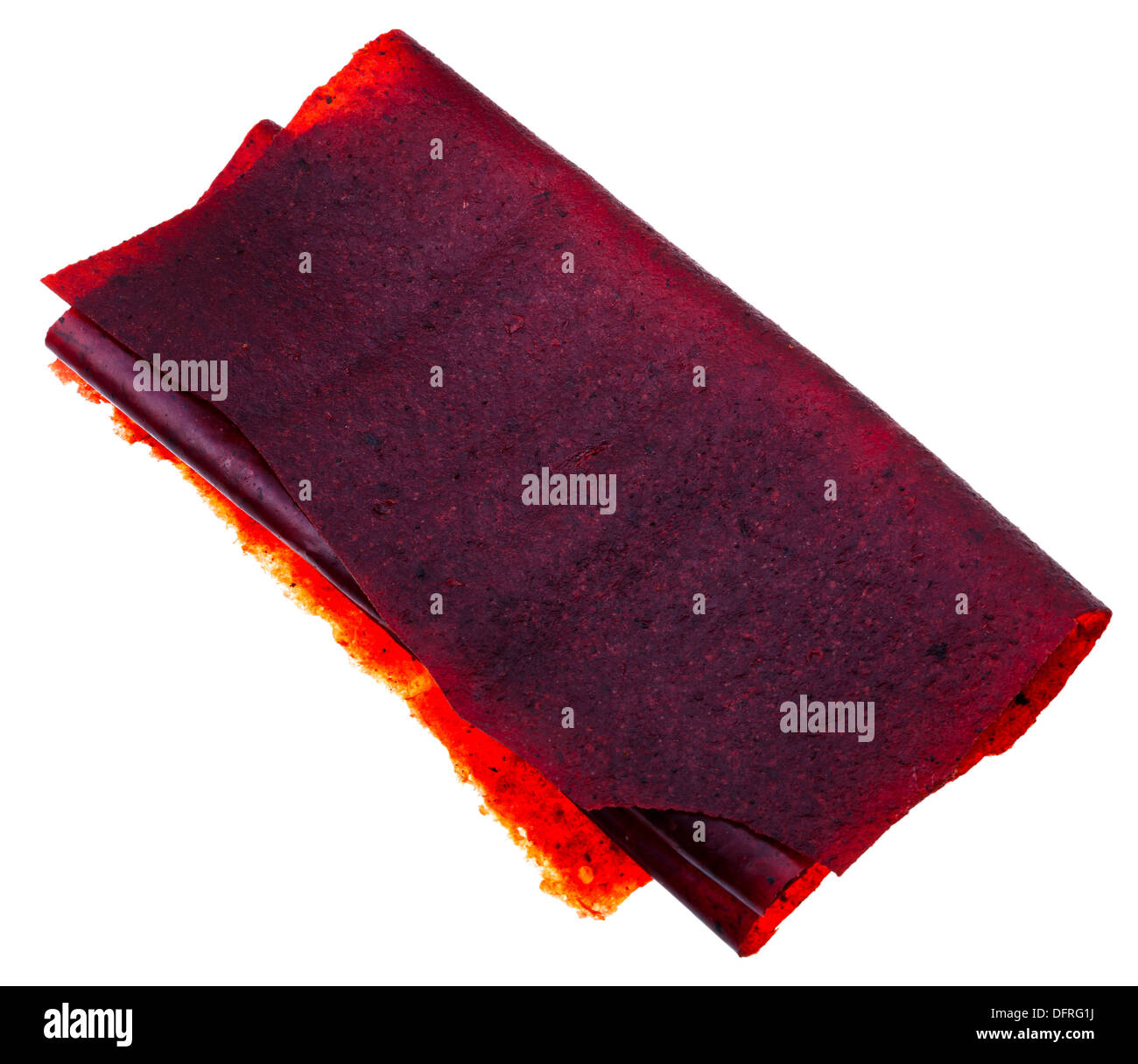 georgian cuisine - dried mashed pulp of tkemali cherry plum isolated on ...