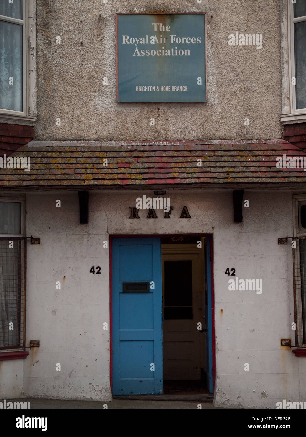 The Royal Air Forces Association social club in a backstreet of ...