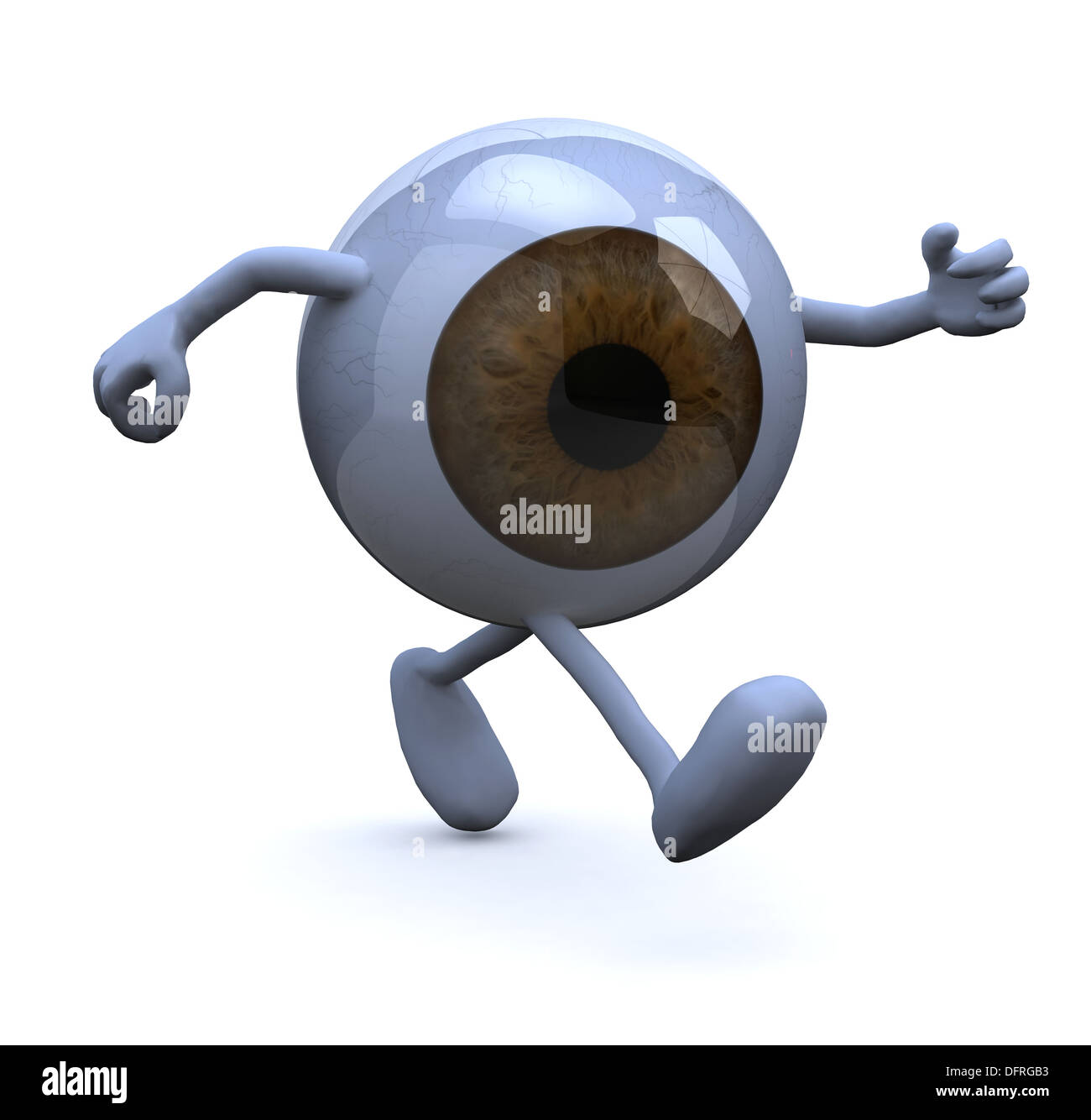 eye with arms and legs walking, 3d illustration Stock Photo - Alamy