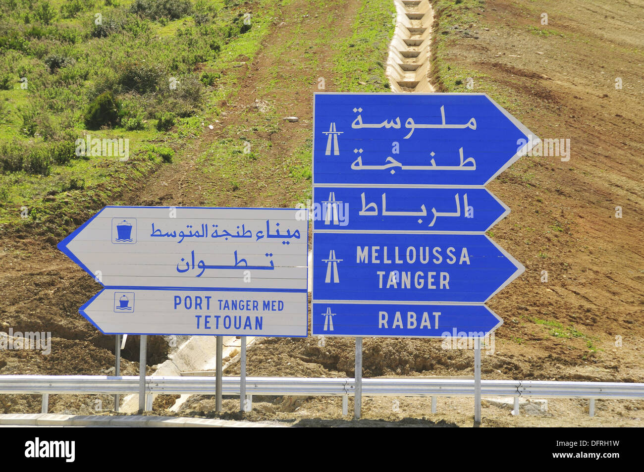Tangier new expressway road sign hi-res stock photography and images ...