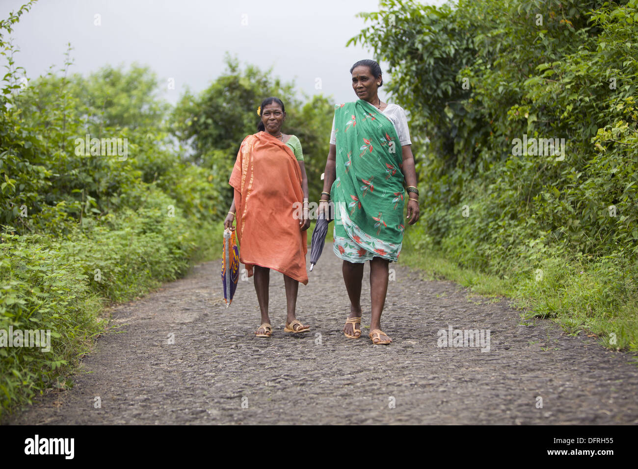 Two Katkari Tribe women, Pen village, Maharshtra Stock Photo - Alamy