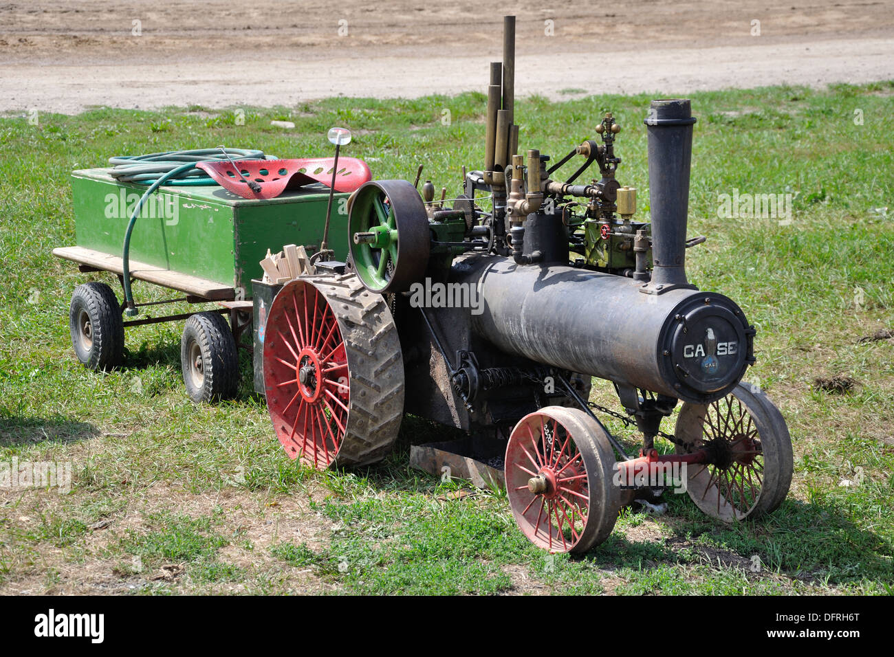 Small steam tractor at Milton, Ontario fairground for the Steam Era ...
