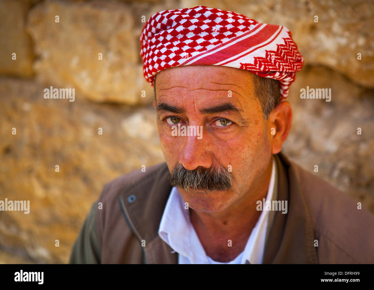 Yazidi Man In The Temple City Of Lalesh, Kurdistan, Iraq Stock Photo ...