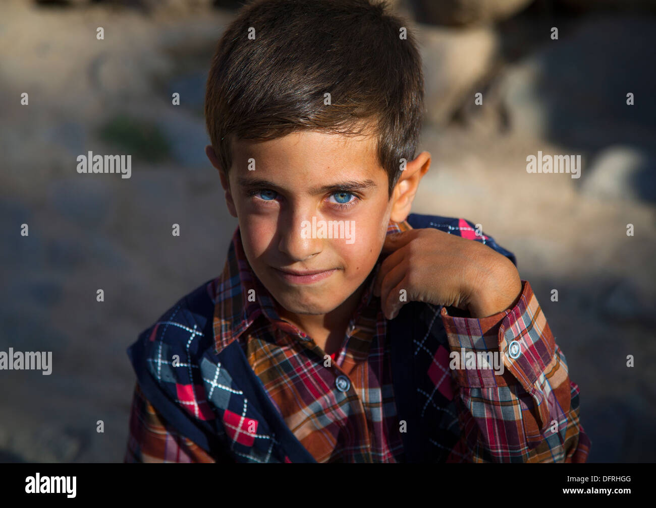Kurdish Child With Blue Eyes, Palangan, Iran Stock Photo: 61369632 - Alamy