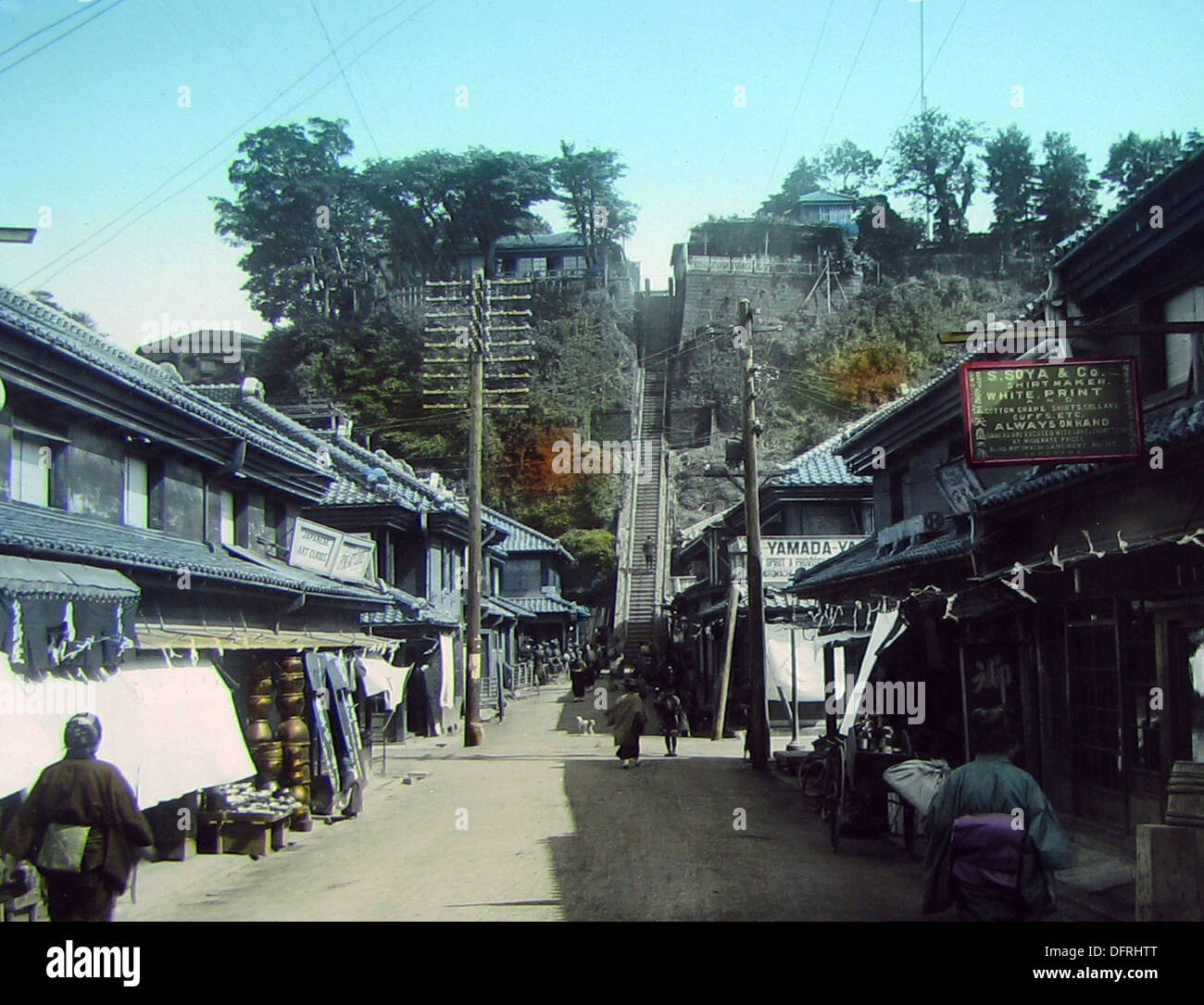 Japan - Yokohama steps early 1900s Stock Photo - Alamy