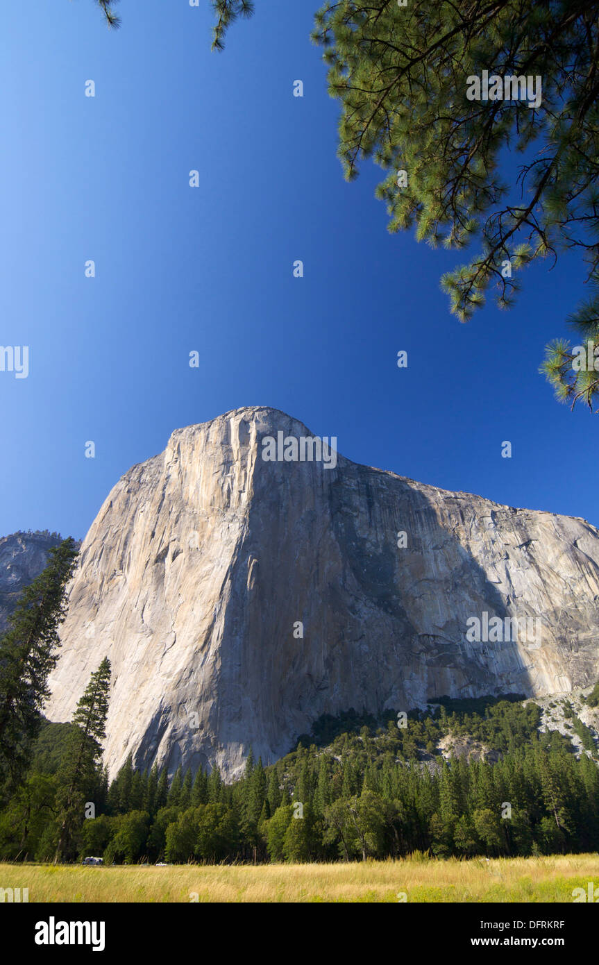 Capitan view in Yosemite Valley, California, United States Stock Photo ...