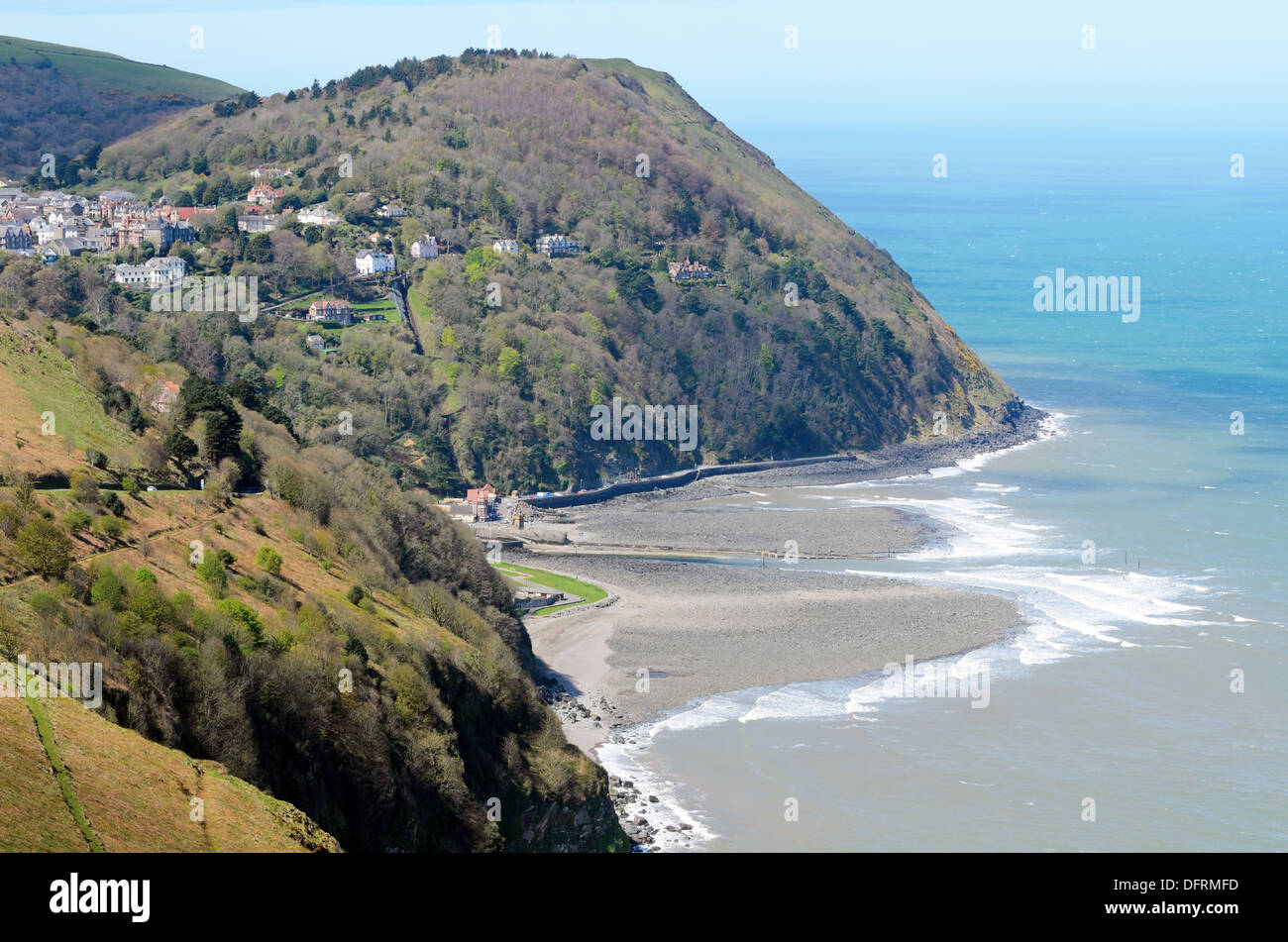 Hele Bay near the village of Illfracombe in North Devon England Stock ...