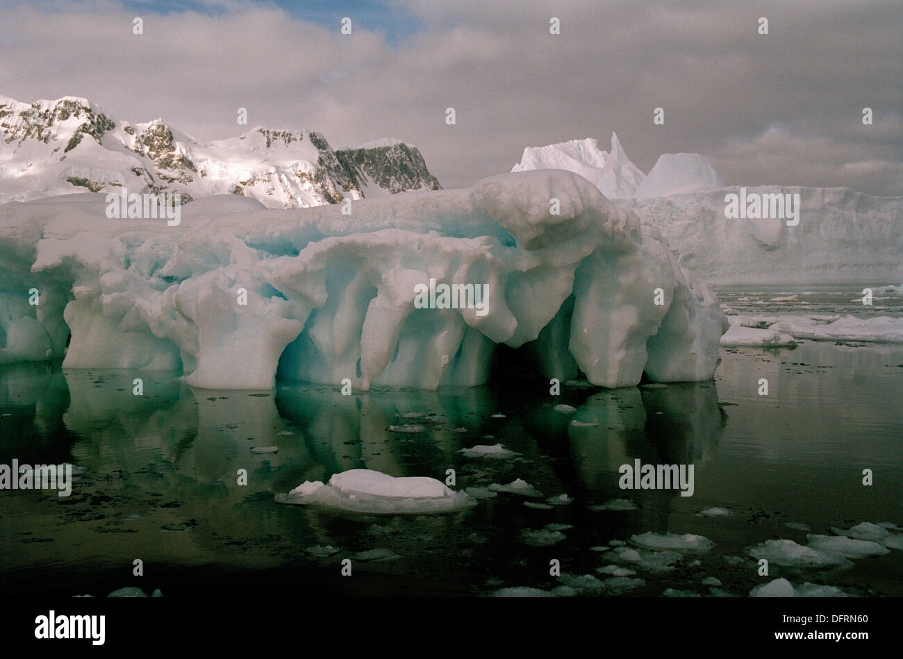 Giant blue Iceberg and cave, Argentine Islands, Antarctic Peninsula ...