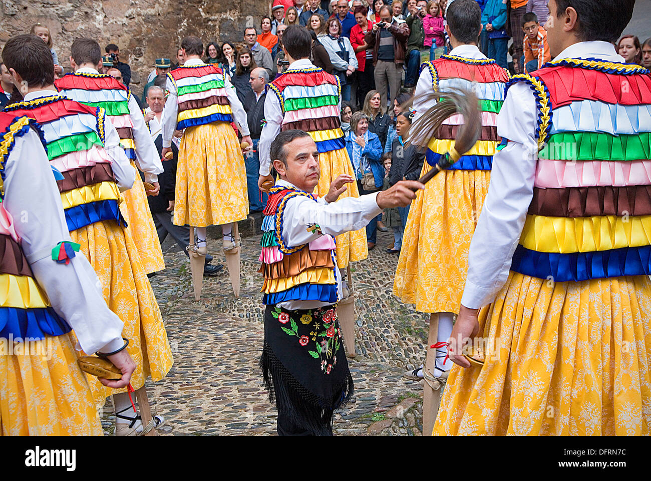 'Danza de los Zancos' folk dance, Anguiano,La Rioja, Spain Stock Photo ...