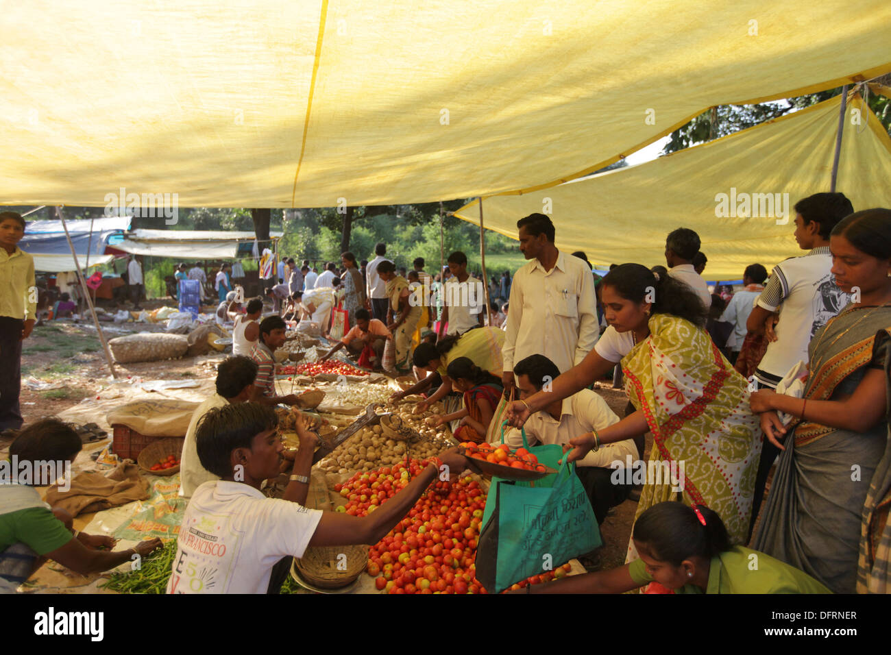 A typical tribal market, Bhamragad, Maharashtra, India Stock Photo - Alamy