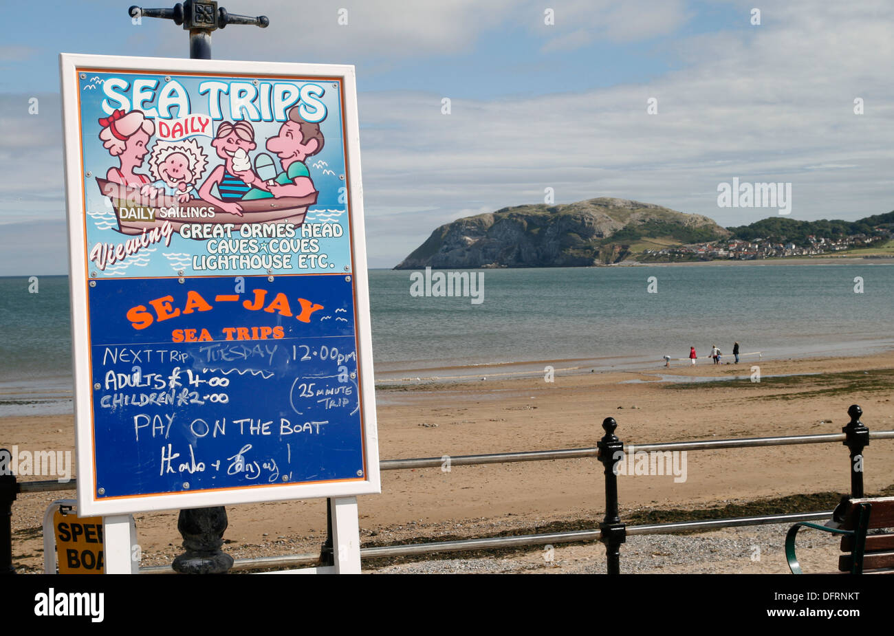 Beach and Little Orme Llandudno Conwy Wales UK Stock Photo - Alamy