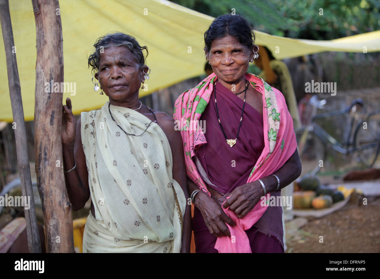 Two Madia tribe women, Bhamragad, Maharashtra, India Stock Photo - Alamy