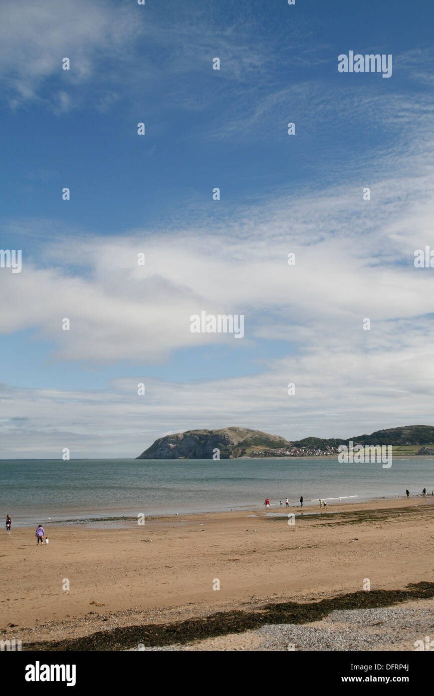 Beach and Little Orme Llandudno Conwy Wales UK Stock Photo - Alamy
