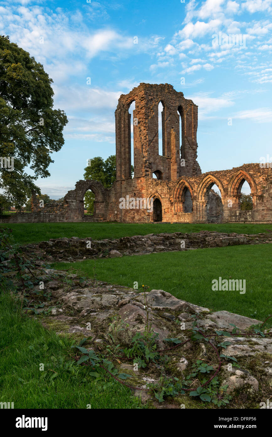 The south wall of Croxden Abbey in early autumn afternoon light Stock ...