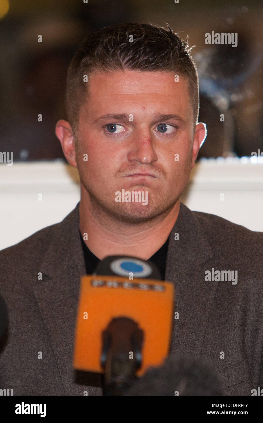 London, UK. 08th Oct, 2013. Stephen Yaxley-Lennon, AKA Tommy Robinson ...