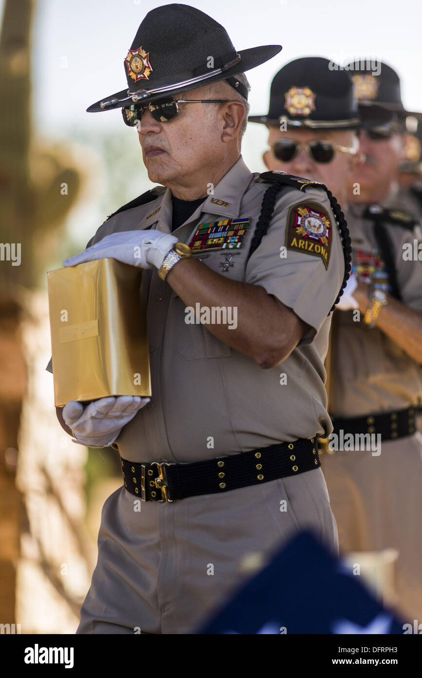Phoenix, Arizona, USA. 8th Oct, 2013. A member of Veterans Of Foreign ...