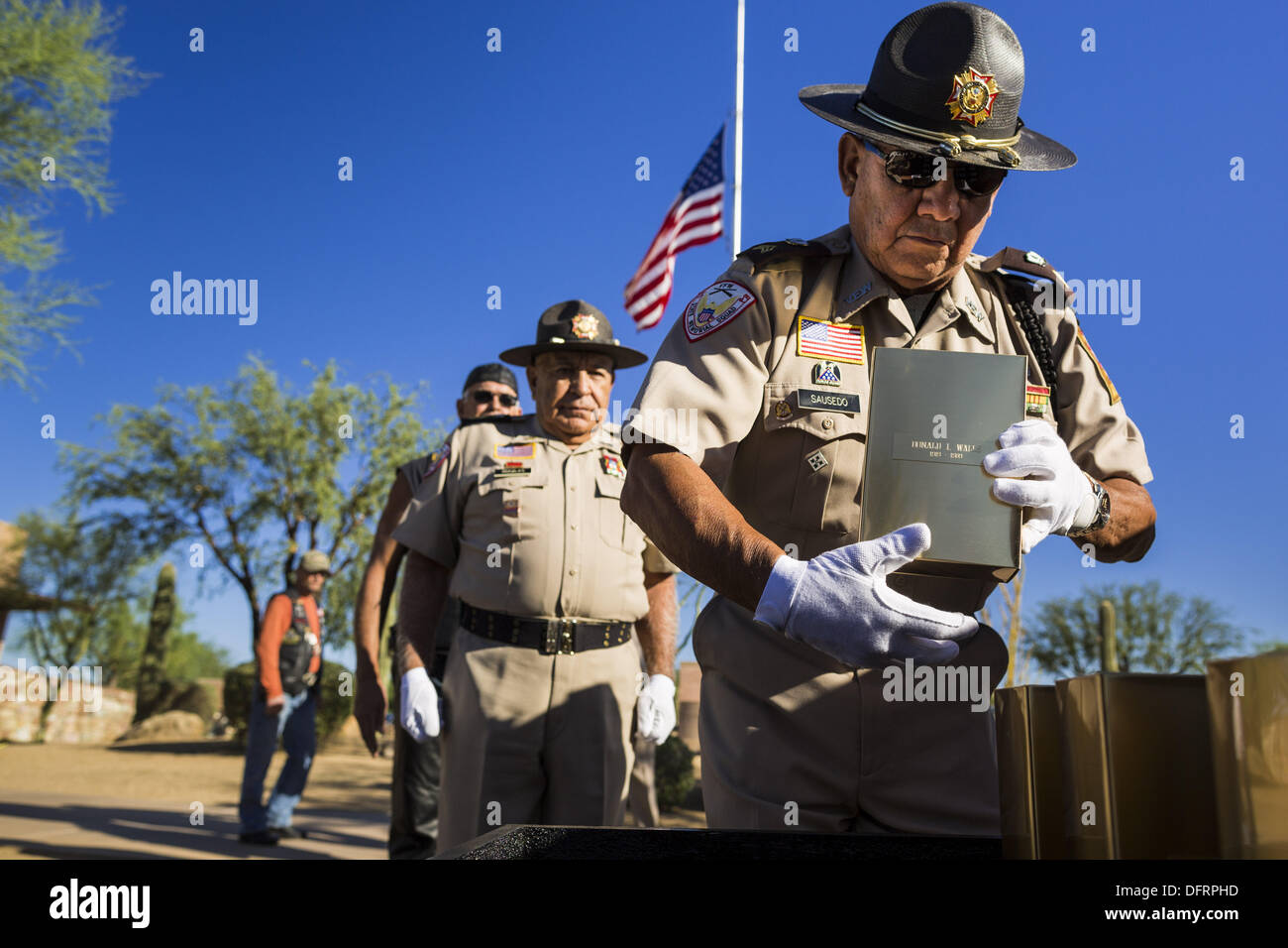 Phoenix, Arizona, USA. 8th Oct, 2013. A member of Veterans Of Foreign ...