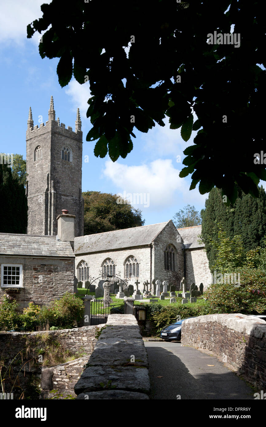 St Nonna's Church ('Cathedral of the Moors') with old packhorse bridge ...
