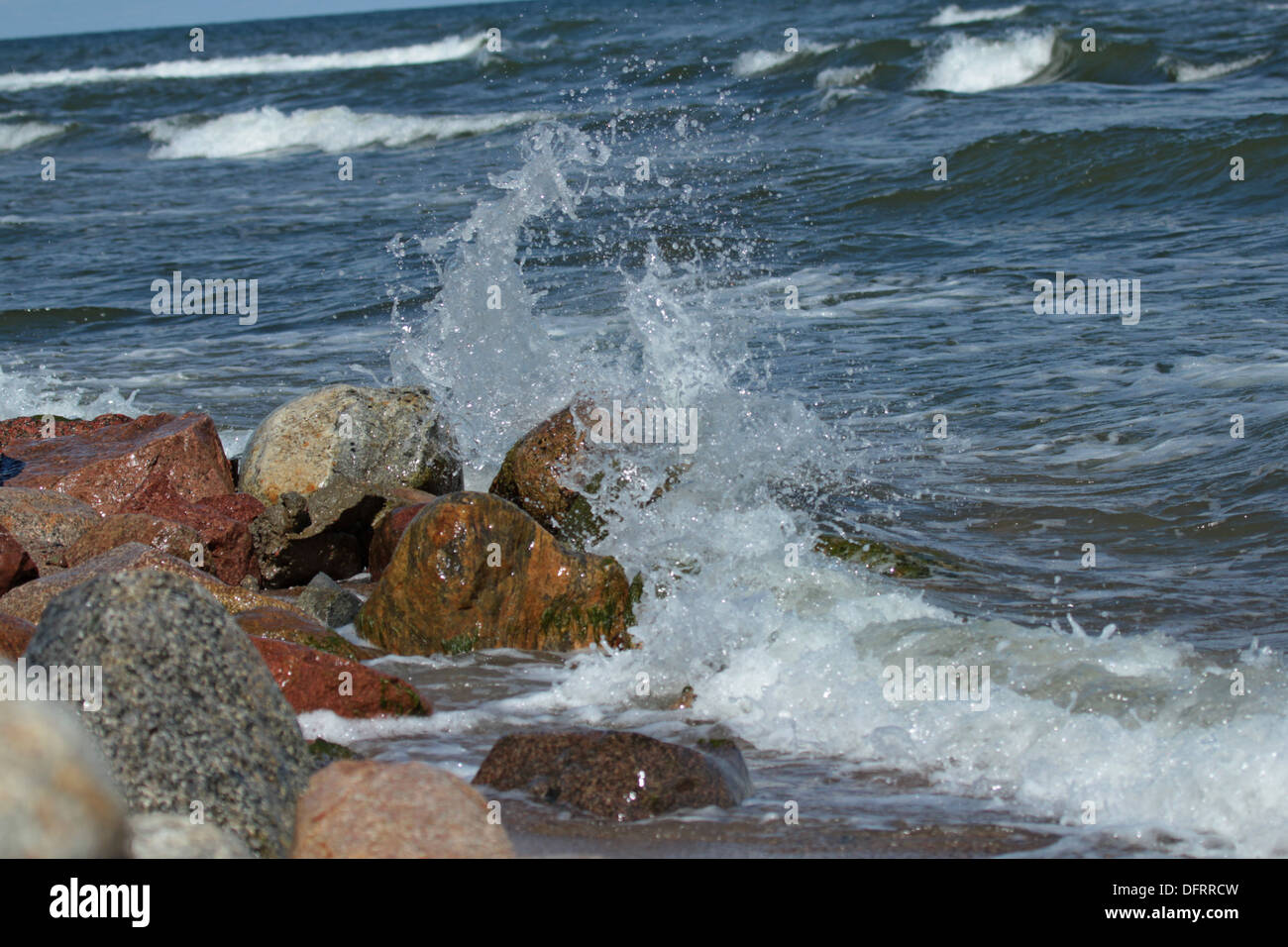 At sea on stones hi-res stock photography and images - Alamy