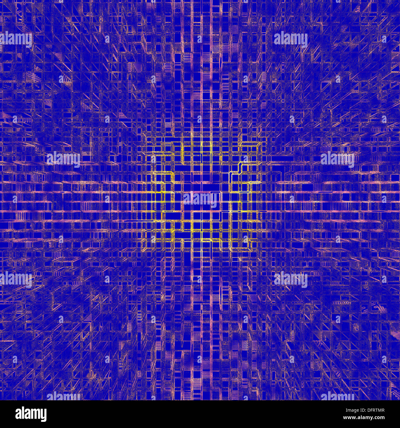 Abstract binary code green tunnel hi-res stock photography and images ...