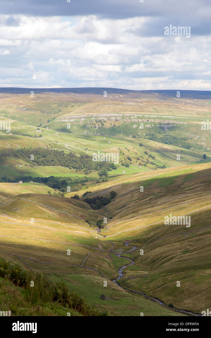 Looking towards Upper Swaledale from the Butter Tubs pass, Yorkshire ...