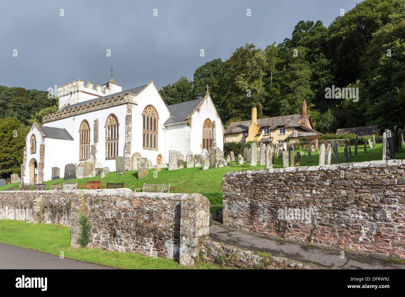 Selworthy 15th-century Church of All Saints, Exmoor National Park ...