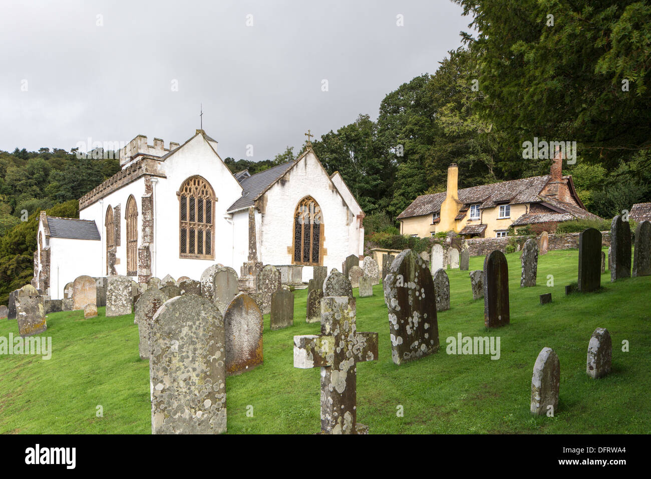 Selworthy 15th-century Church of All Saints, Exmoor National Park ...