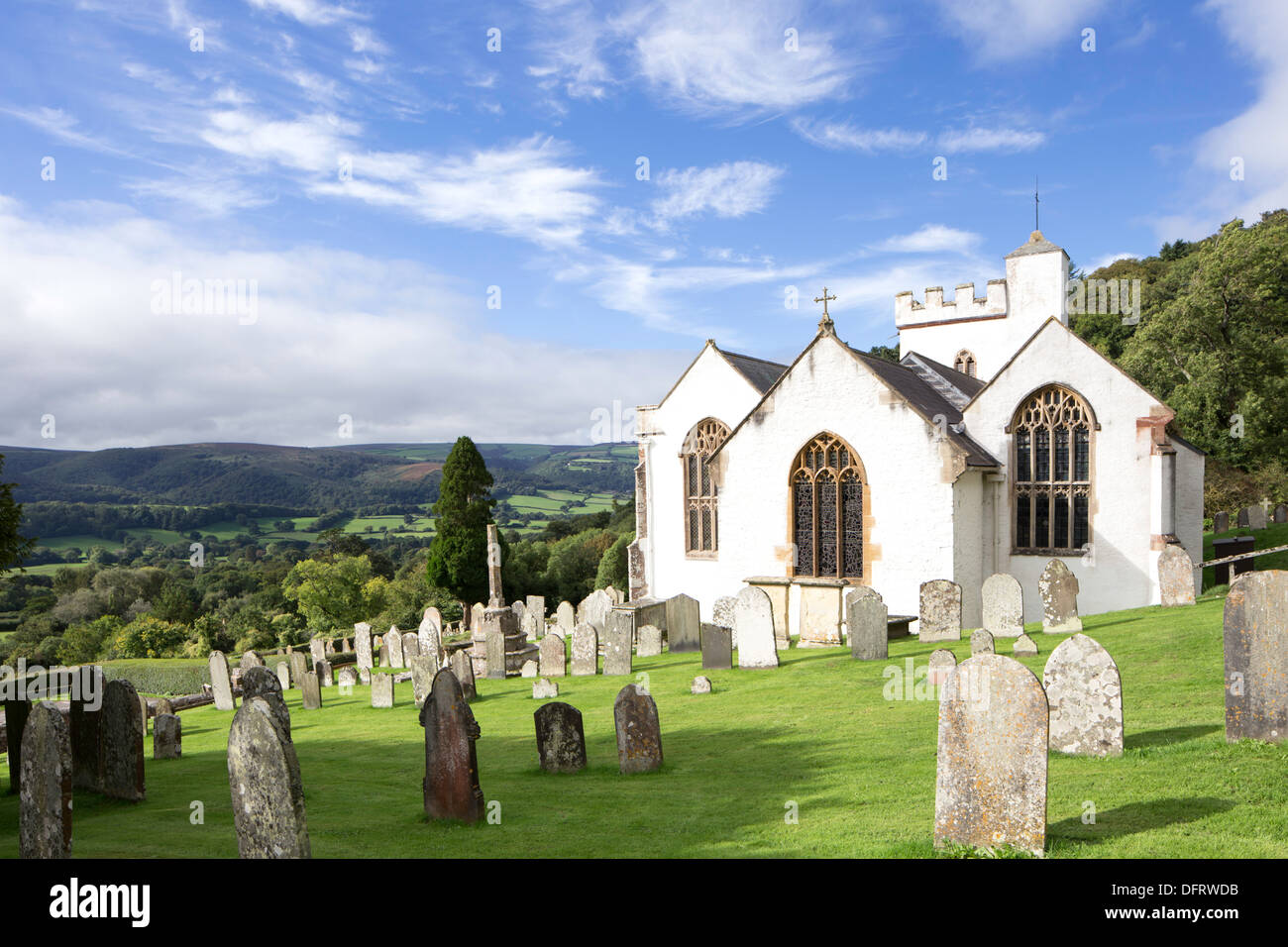 Selworthy 15th-century Church of All Saints, Exmoor National Park ...