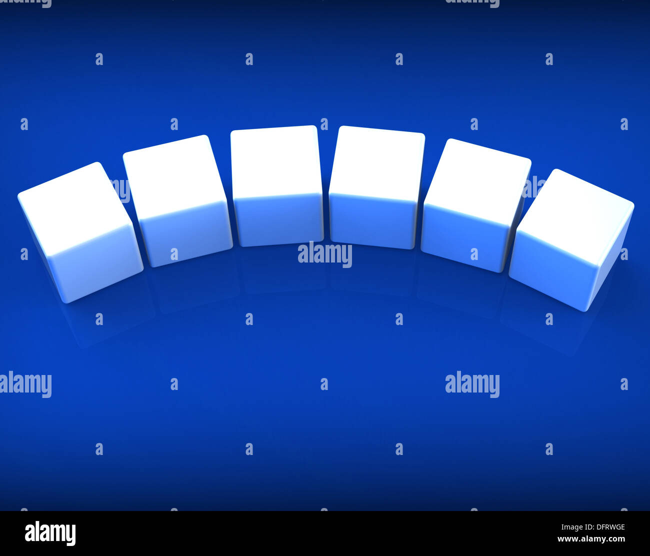 Six Blank Dice Showing Copyspace For 6 Letter Word Stock Photo Alamy