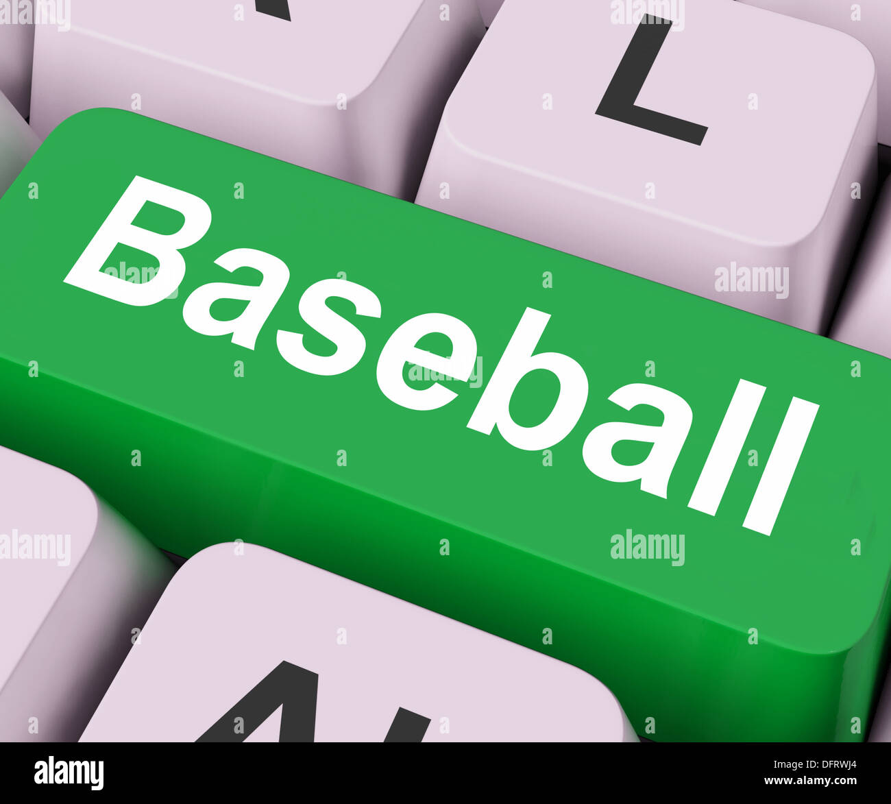 Key On Keyboard Meaning Game Played with Bat Ball Stock Photo - Alamy