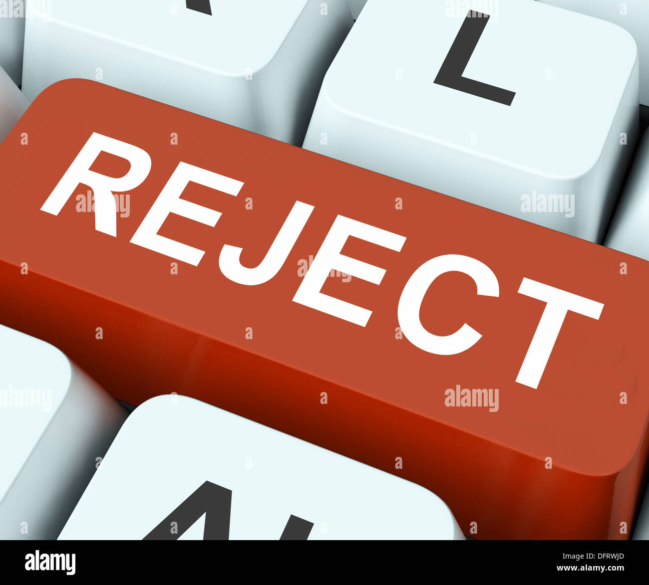 Reject Key On Keyboard Meaning Decline Disapprove Or Deny Stock Photo ...