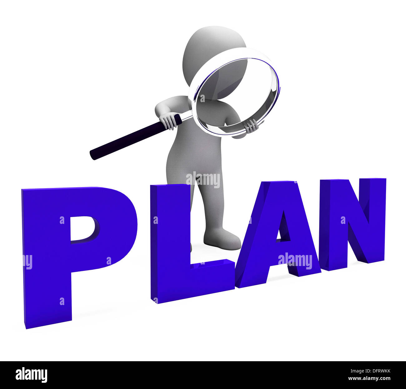 Plan Character Showing Plans Objectives Planning And Organizing Stock ...