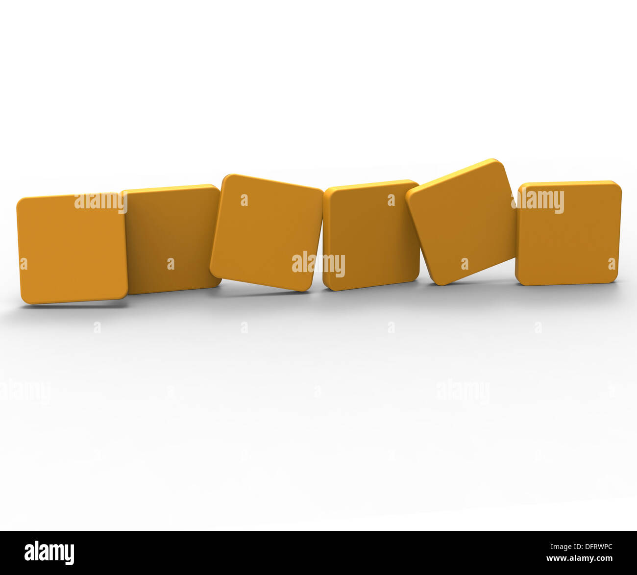 Six Blank Tiles Showing Copyspace For 6 Letter Word Stock Photo - Alamy