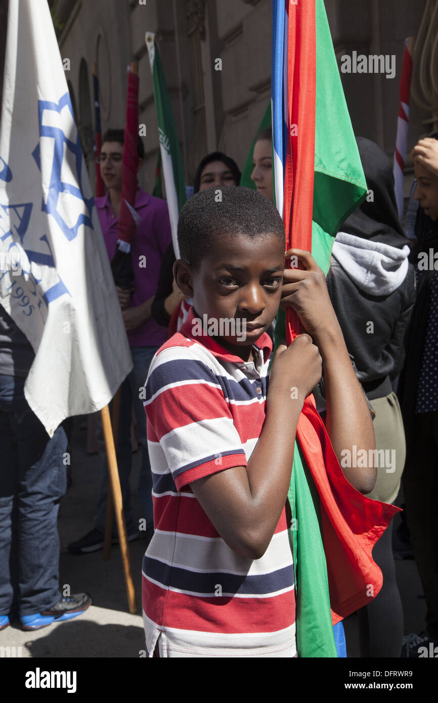Annual Muslim Day Parade on Madison Avenue, New York City Stock Photo ...