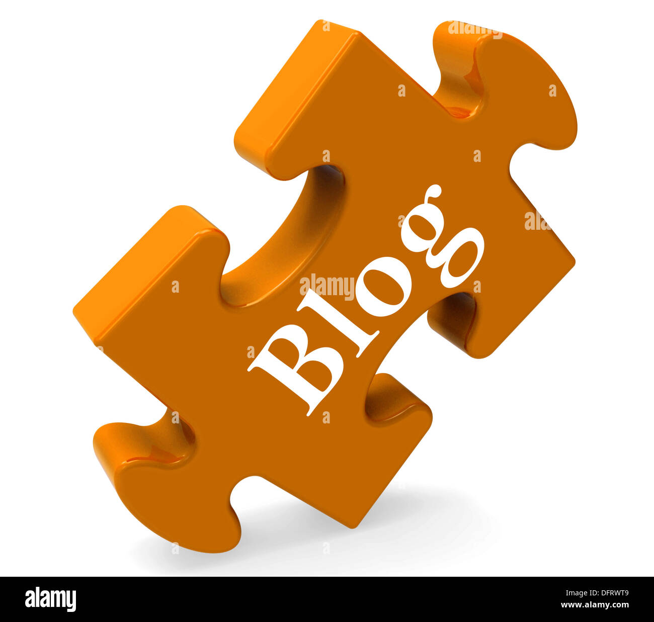 Blog On Puzzle Showing Blogging Or Weblog Websites Stock Photo - Alamy