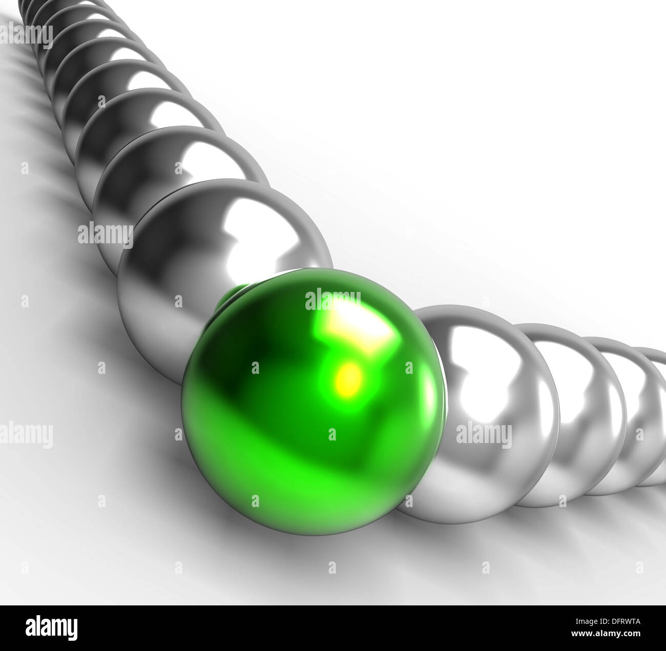 Leading Metallic Balls Showing Leadership And Vision Stock Photo - Alamy