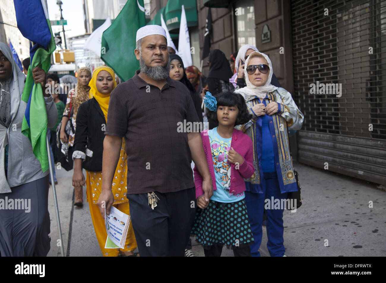 Annual Muslim Day Parade on Madison Avenue, New York City Stock Photo ...