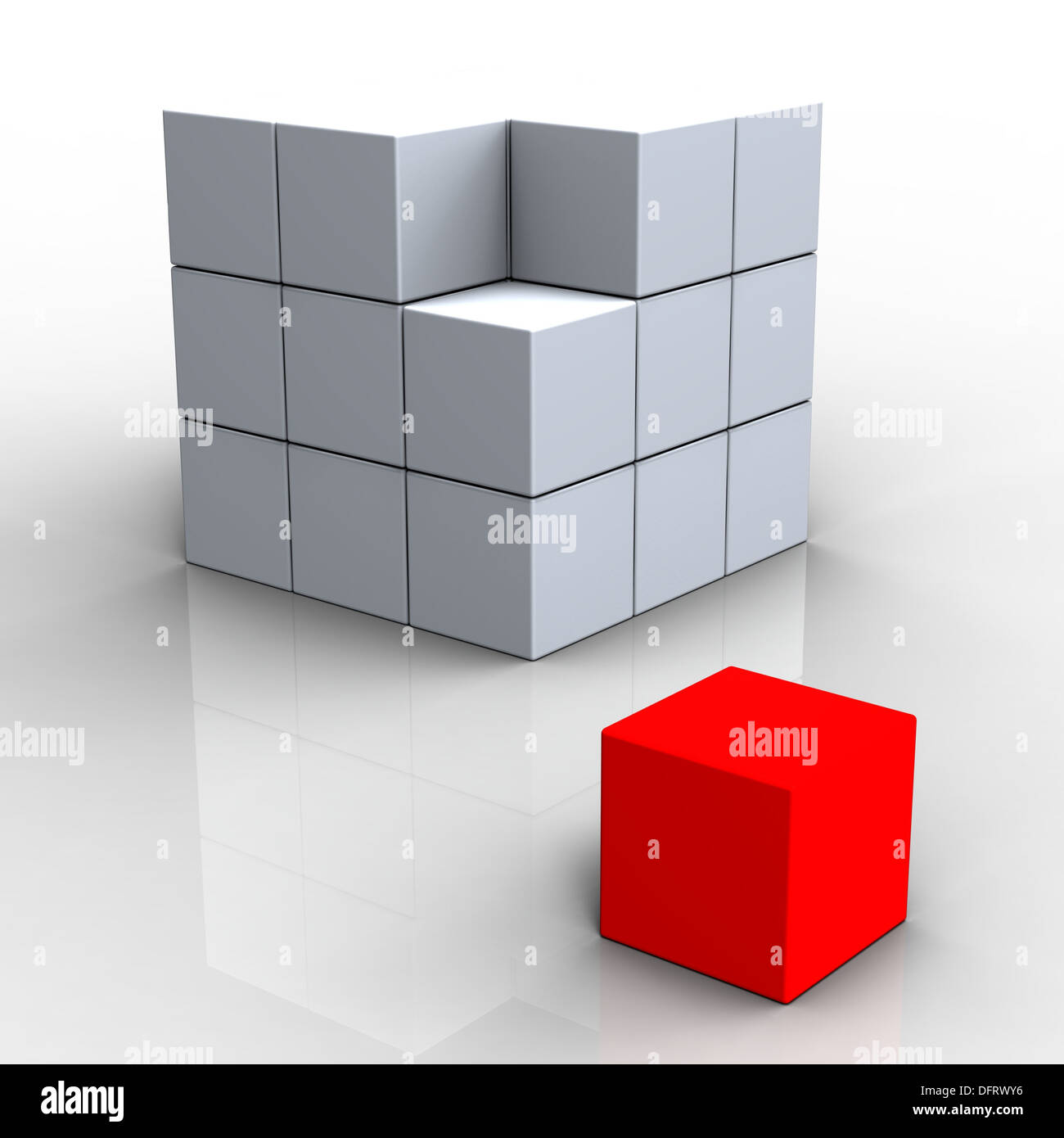 Different Block Shows Standing Out And Apart Stock Photo - Alamy