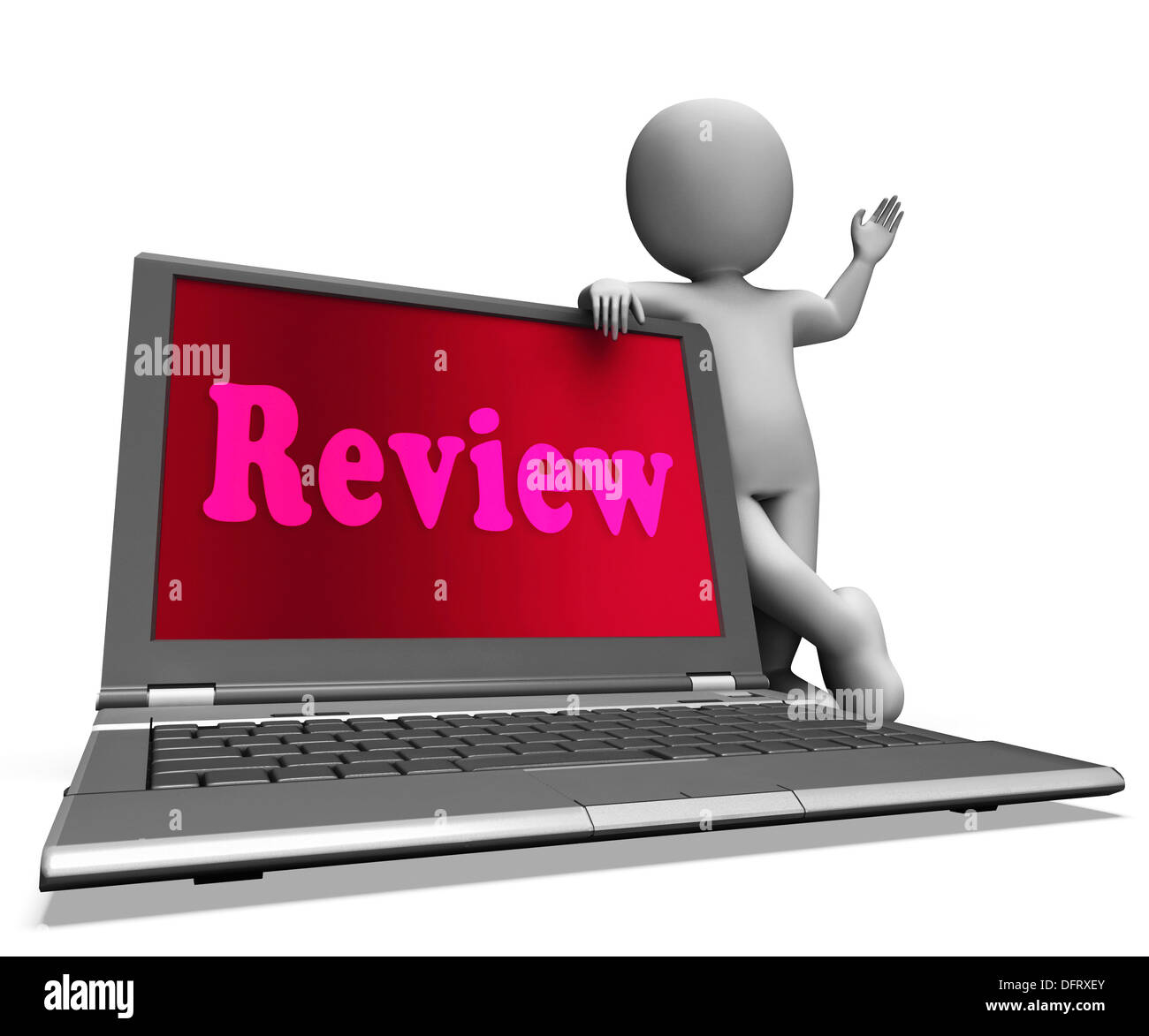 Review Laptop Meaning Check Evaluation Or Reassess Stock Photo - Alamy