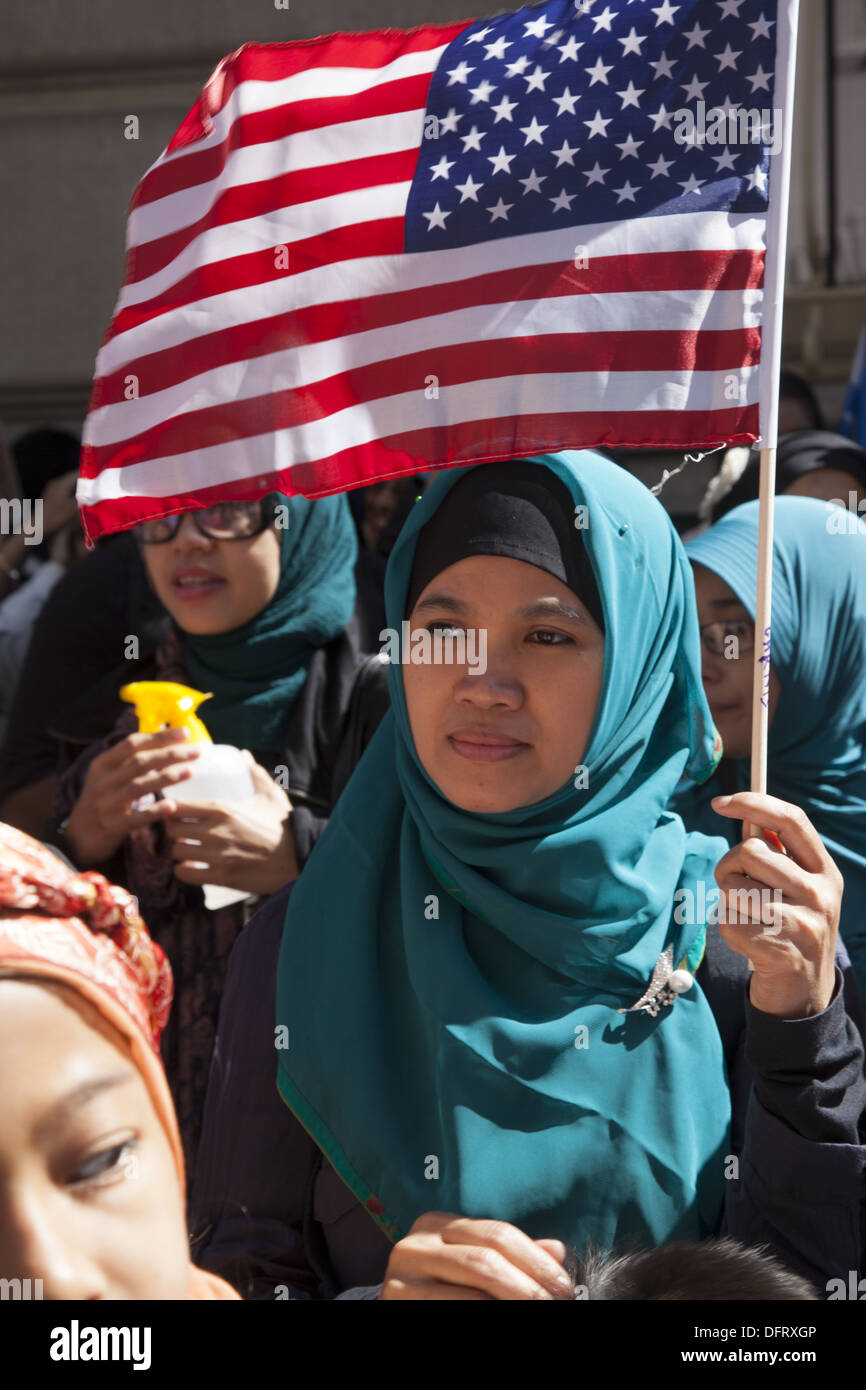 Annual Muslim Day Parade on Madison Avenue, New York City Stock Photo ...