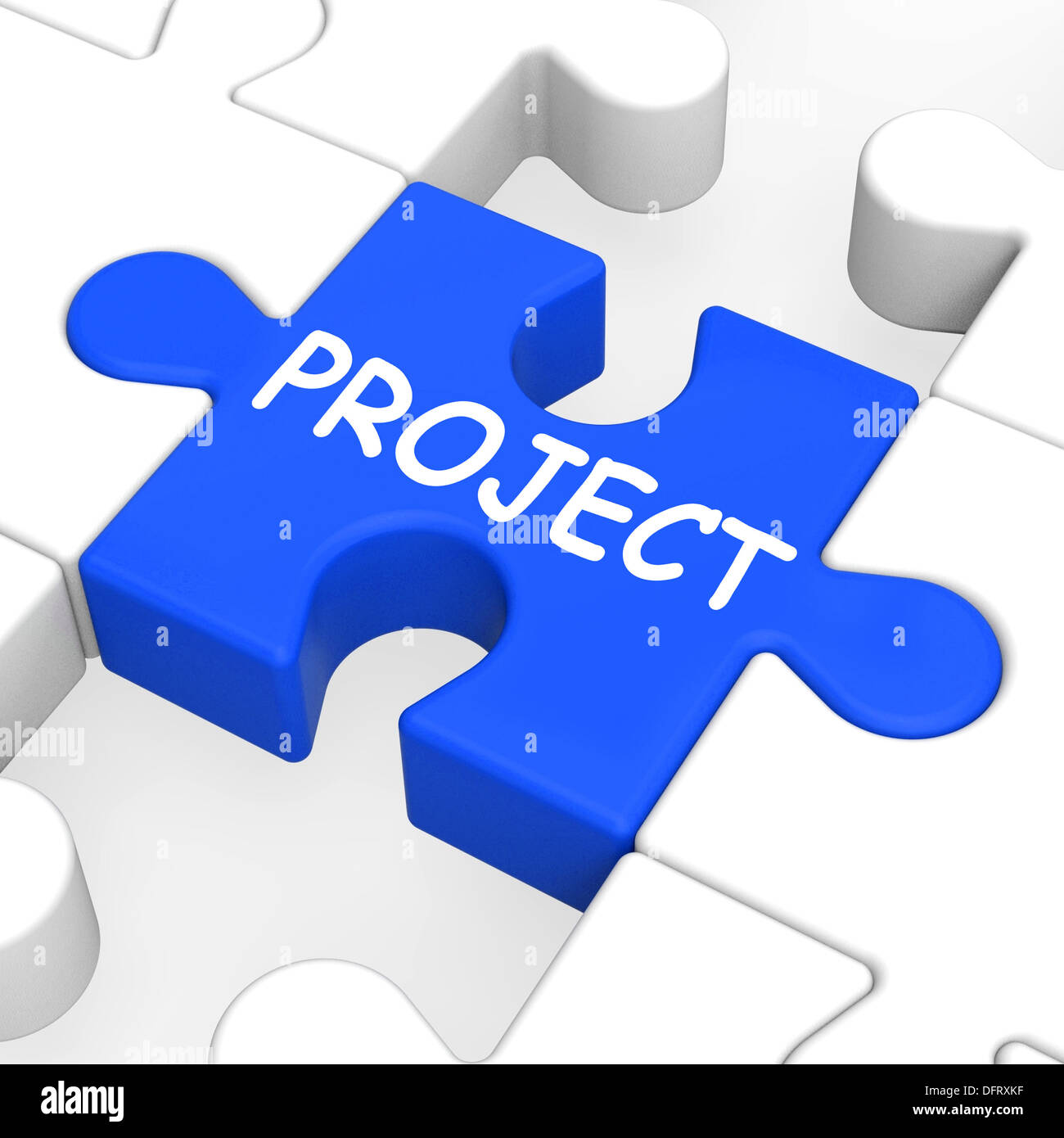 Project Puzzle Showing Plan Mission Or Task Stock Photo - Alamy