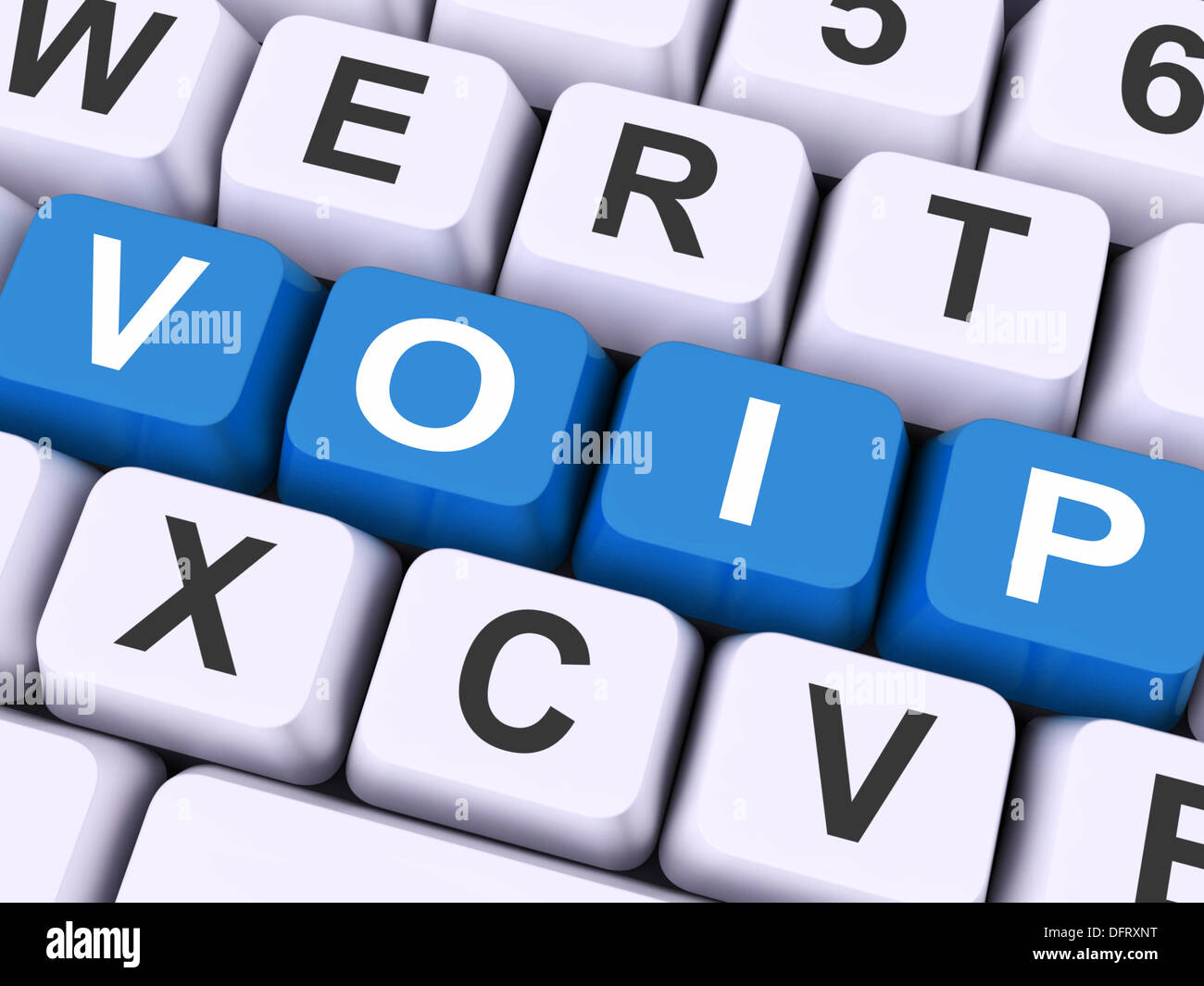 Voip Keys Showing Voice Over Internet Protocol Or Ip Telephony Stock ...