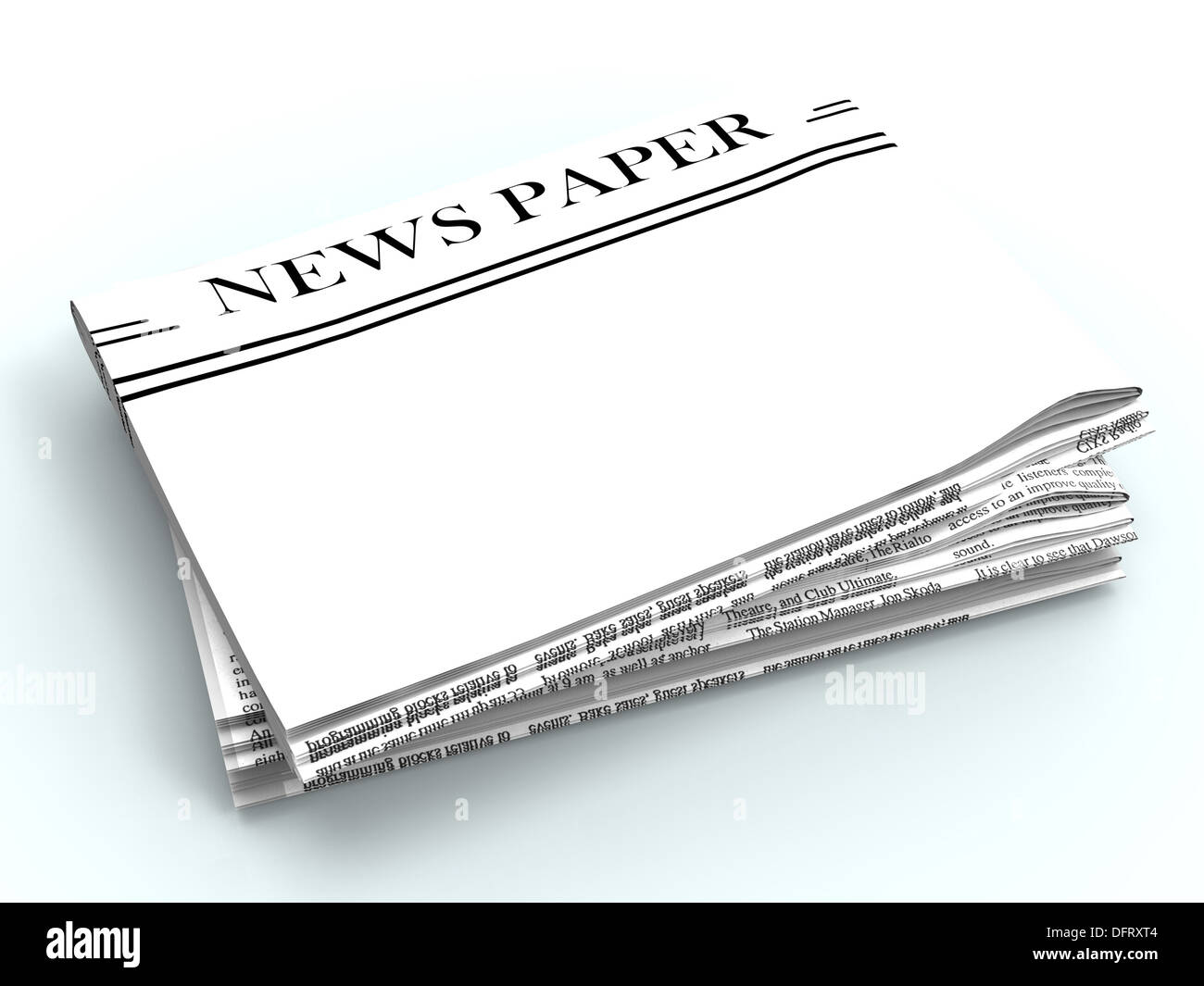 Blank Newspaper With Copyspace Showing News Media Headline Space Stock ...