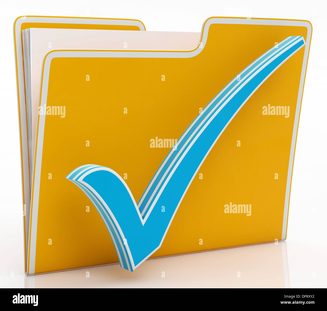 File With Tick Showing Organising Documents Filing And Paperwork Stock ...
