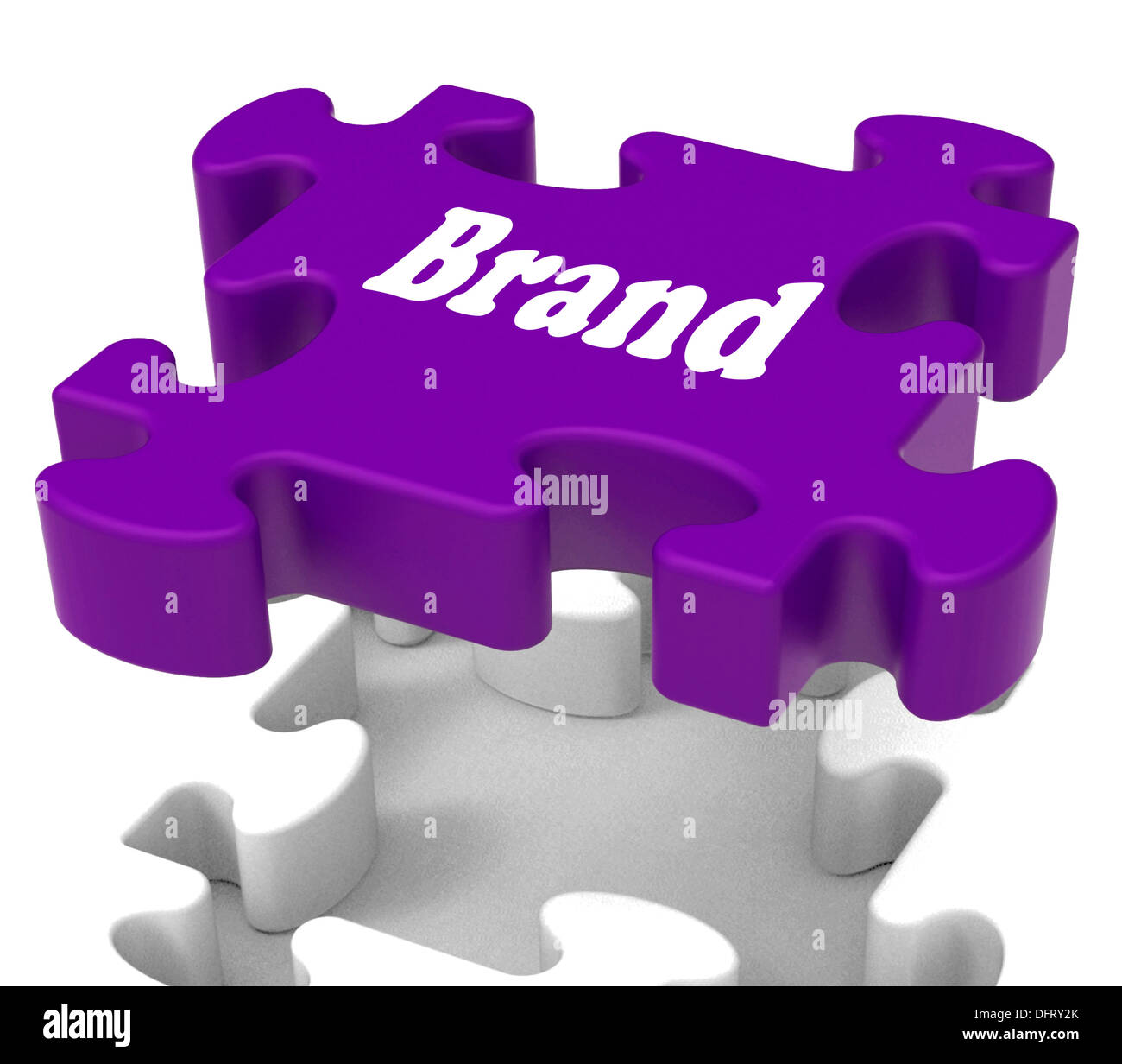 Brand Jigsaw Showing Business Trademark Or Product Label Stock Photo ...