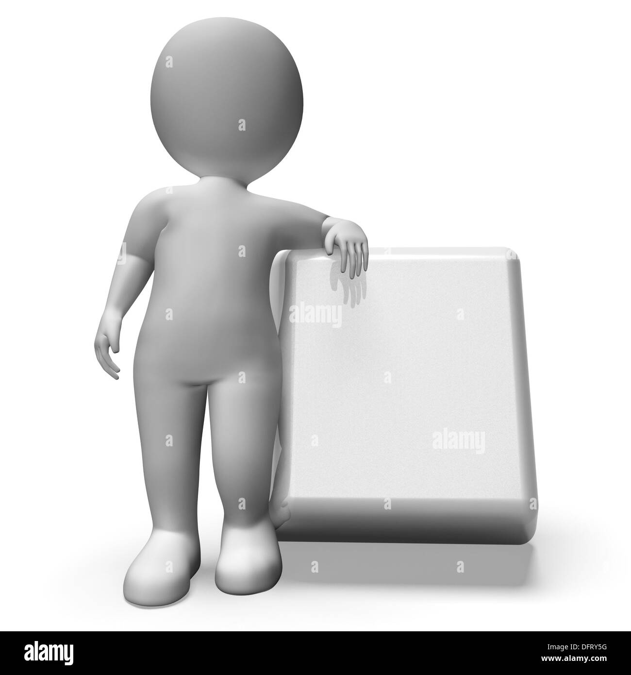 Pushing Blank Button Shows Start Or Commence Stock Photo - Alamy