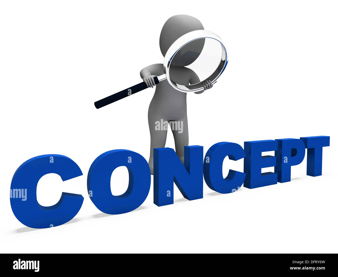 Concepts Character Showing Ideas Concept Or Inventions Stock Photo - Alamy